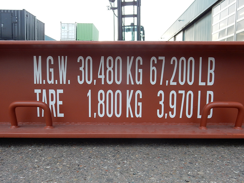 20 ft nieuwe platform zeecontainer – Pieterse Containers